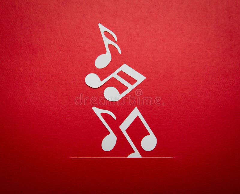 Paper Cut of Music Note with Copy Space Stock Image - Image of musical ...