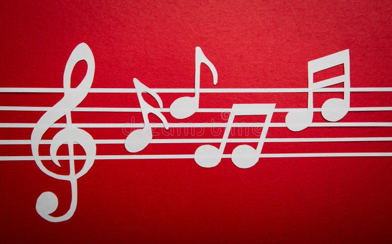 Paper Cut of Music Note with Copy Space Stock Image - Image of melody ...