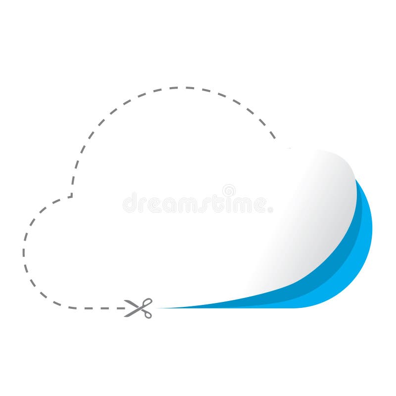 Paper Cut Out of Cloud. Vector Illustration Decorative Background ...