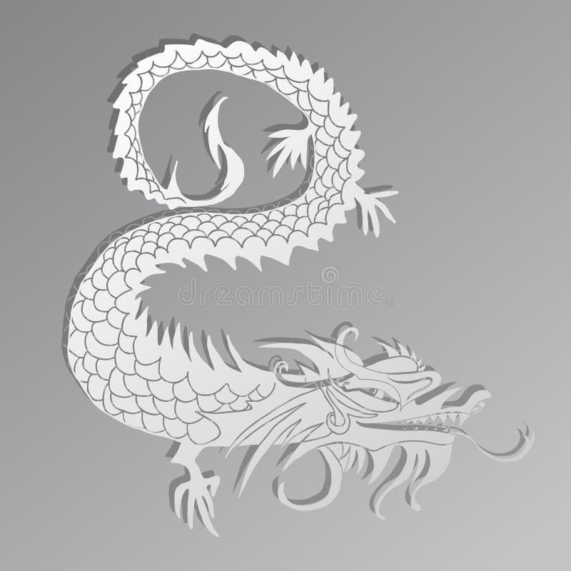 Red Paper Cut China Dragon Zodiac Symbols Vector Design Stock ...