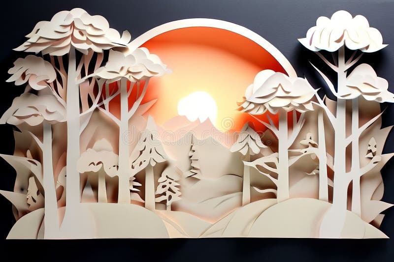 Paper Cut Out Effect Simulate the Appearance of Layered Paper Cu Stock ...