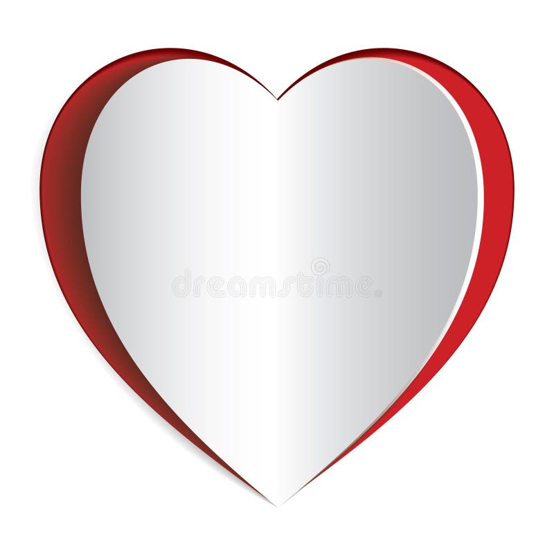Paper Cut Out of a Heart. Vector Illustration Decorative Design Stock ...