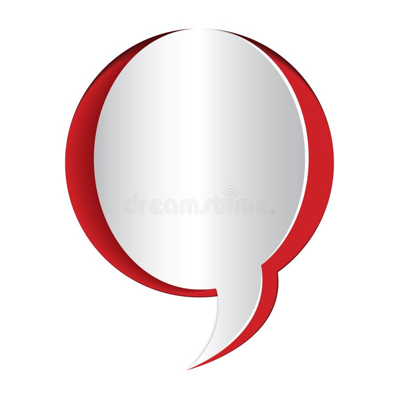 Paper Cut Out of a Speech Bubble. Vector Illustration Decorative Design ...