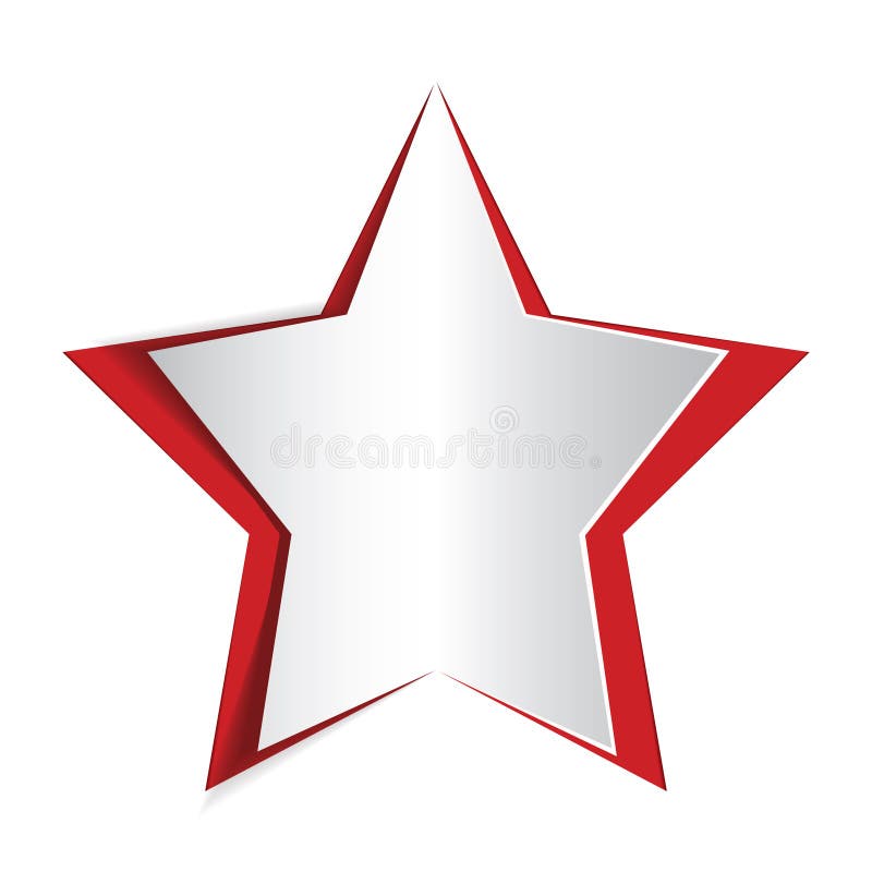 Paper Cut Out of a Star. Vector Illustration Decorative Design Stock ...