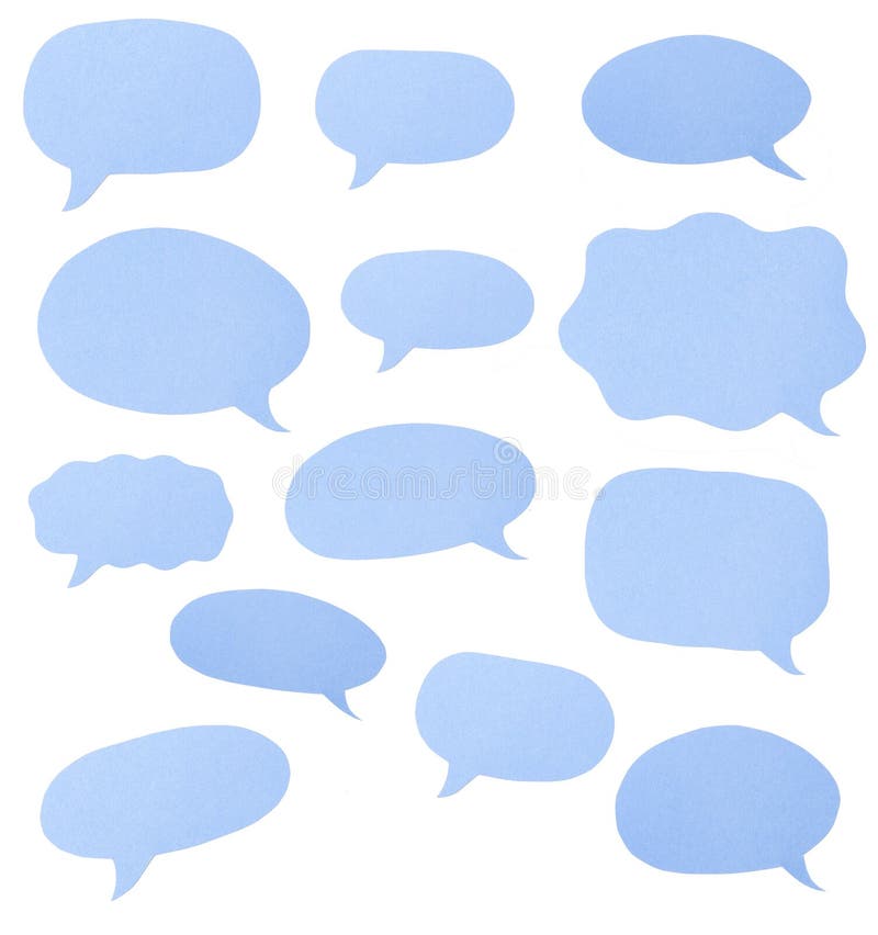 Paper Cut Outs of Speech Bubbles Stock Image - Image of speak, talk ...