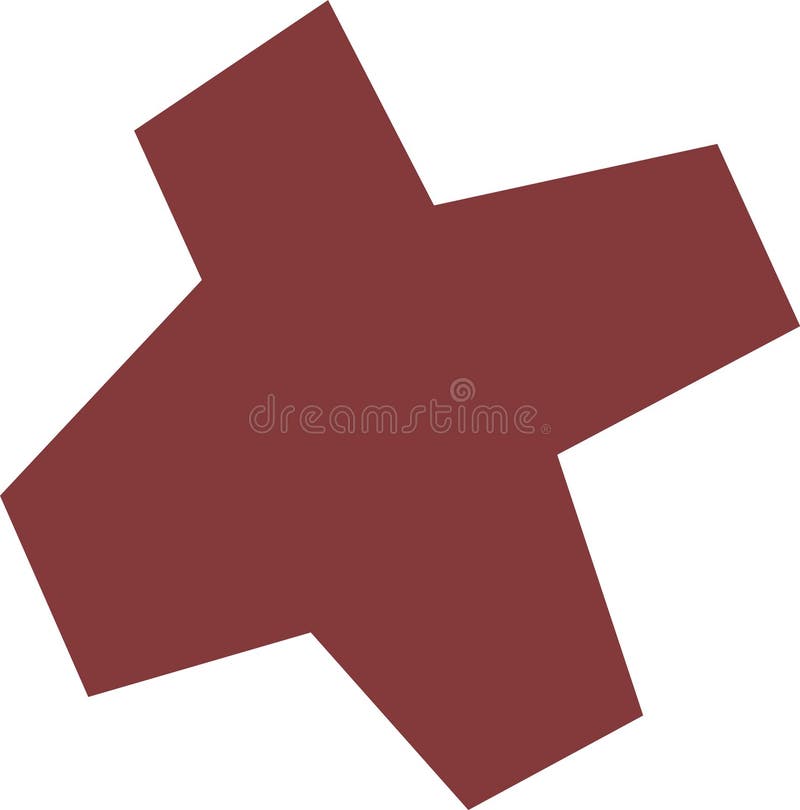 Paper Cut Piece Plus Shape stock vector. Illustration of vector - 310045627