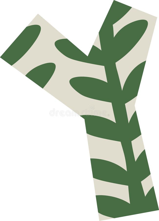 Paper Cut Piece Y Shape stock vector. Illustration of message - 310046685