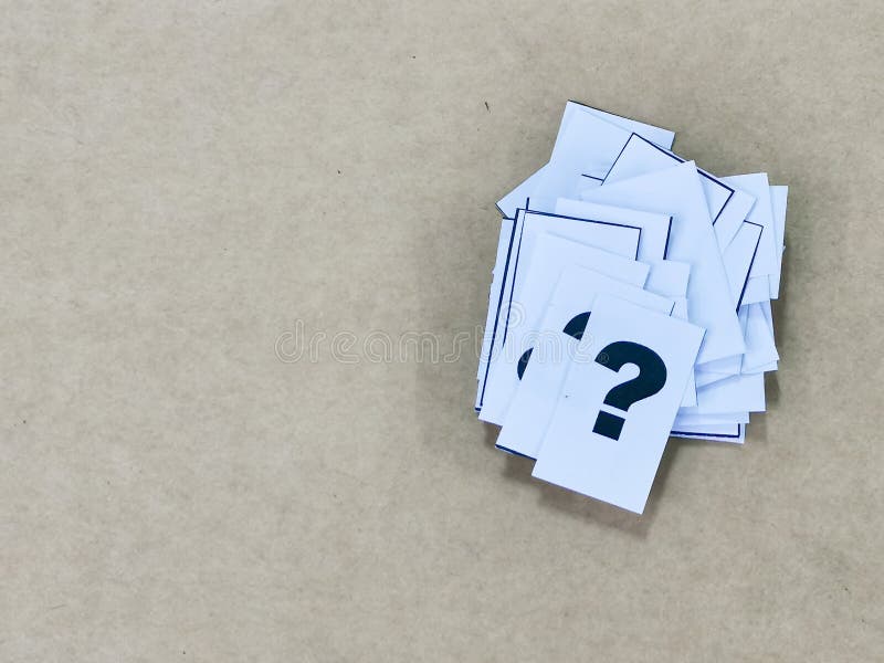 Paper Cut with Question Mark Symbols. Stock Photo - Image of graphic ...