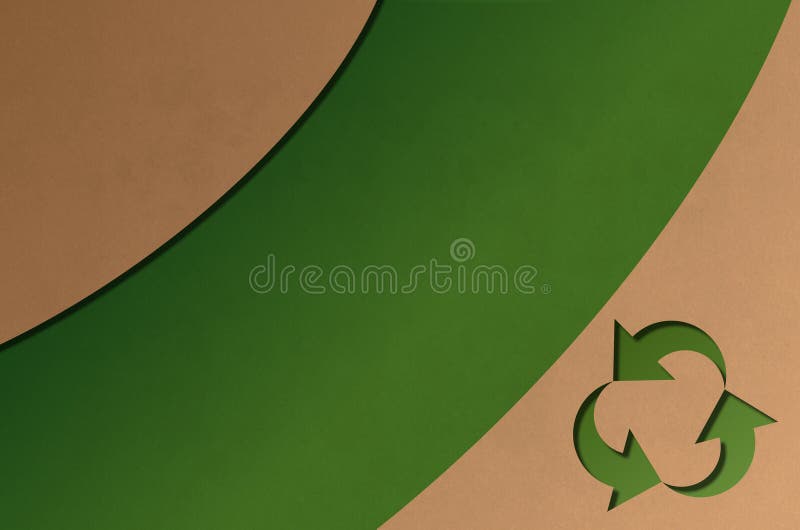Paper Cut with Recycle Sign Stock Photo - Image of spinning, sign ...