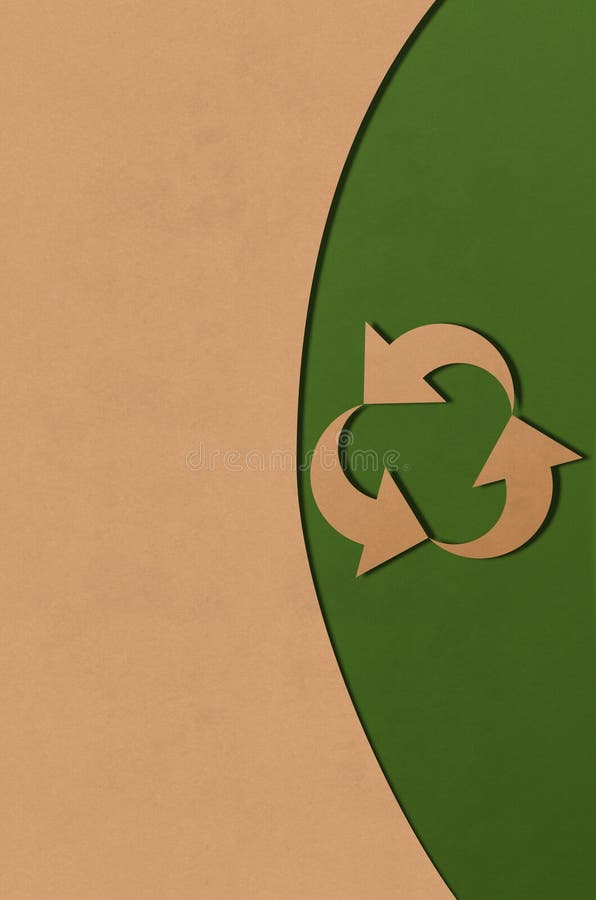 Paper Cut with Recycle Sign Stock Image - Image of concept, shadow ...