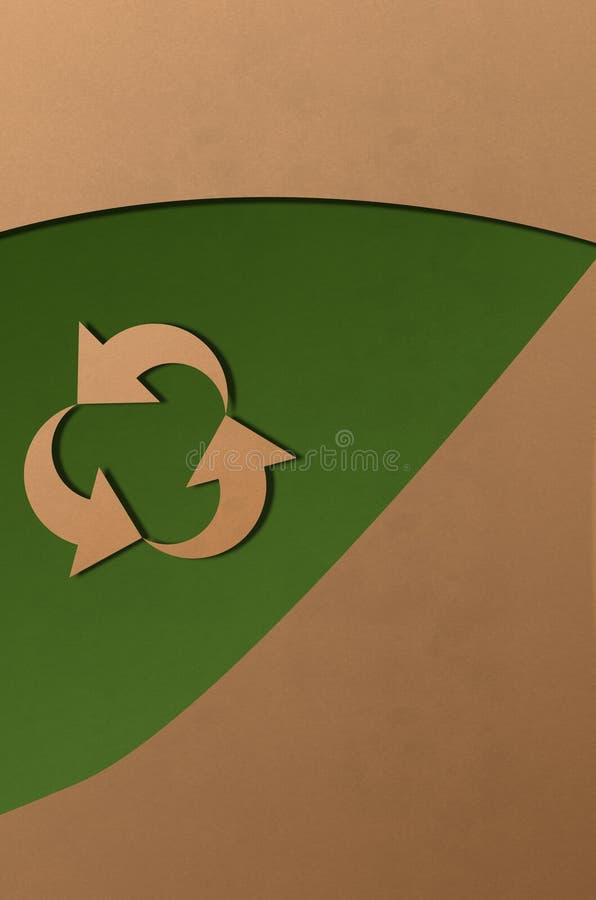 Paper Cut with Recycle Sign Stock Image - Image of sign, environmental ...