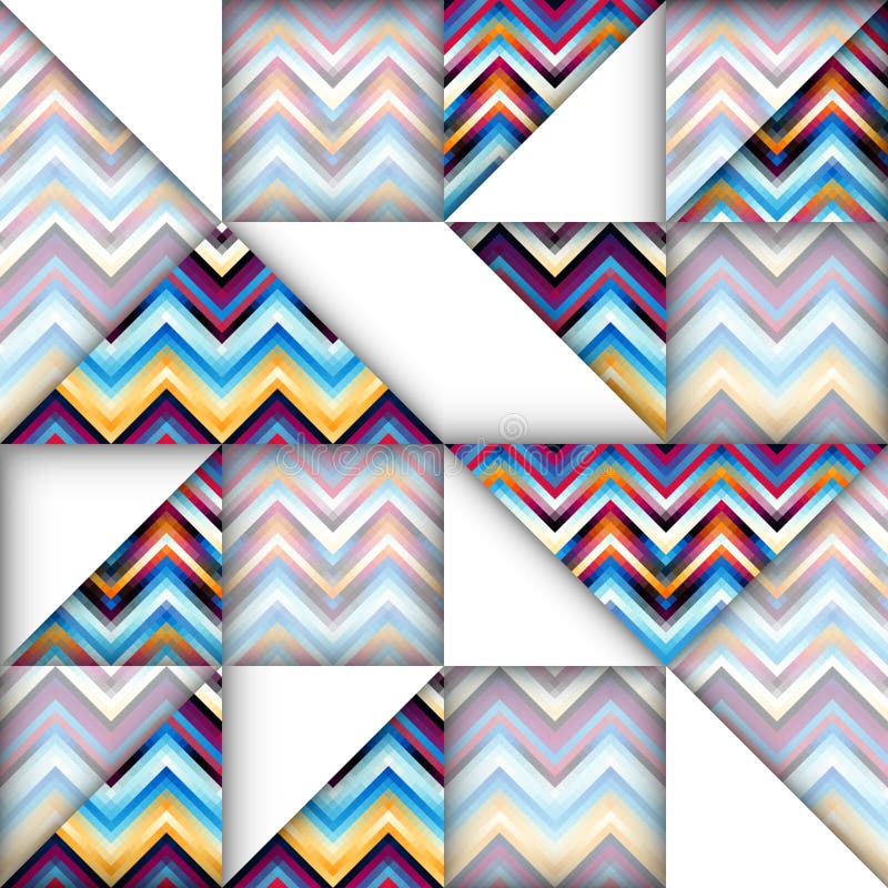 Paper Cut Shapes Design. Seamless Vector Pattern. Stock Vector ...