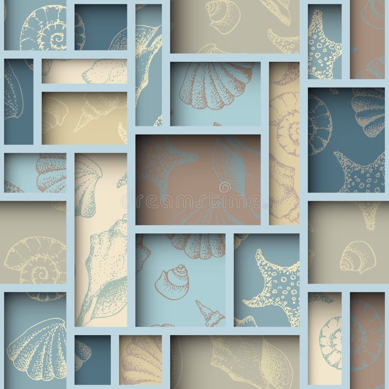 Paper Cut Shapes Design. Seamless Vector Pattern. Stock Vector ...