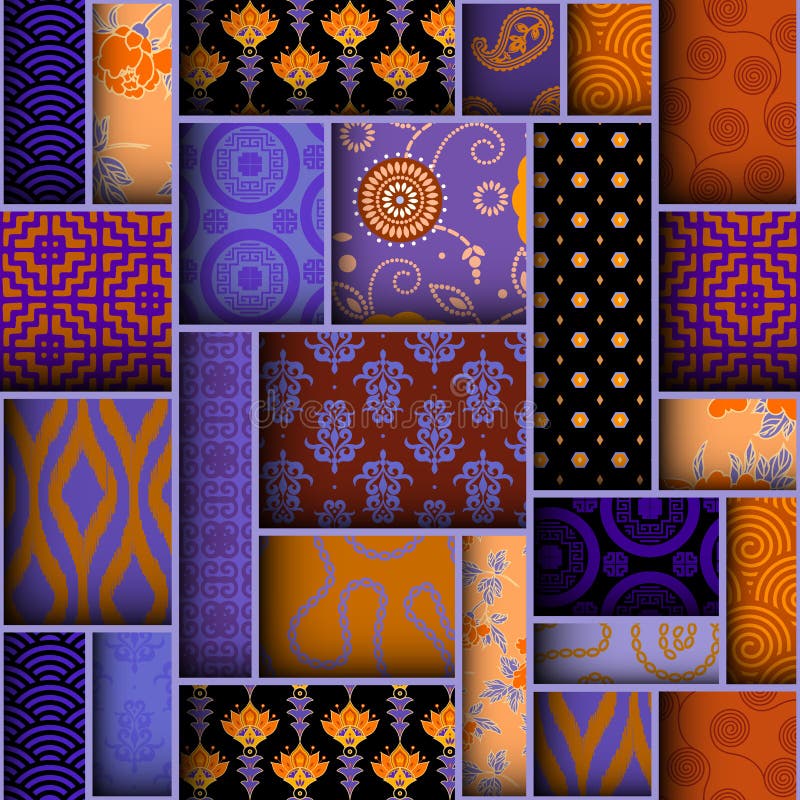 Paper Cut Shapes Design. Seamless Vector Pattern. Stock Vector ...