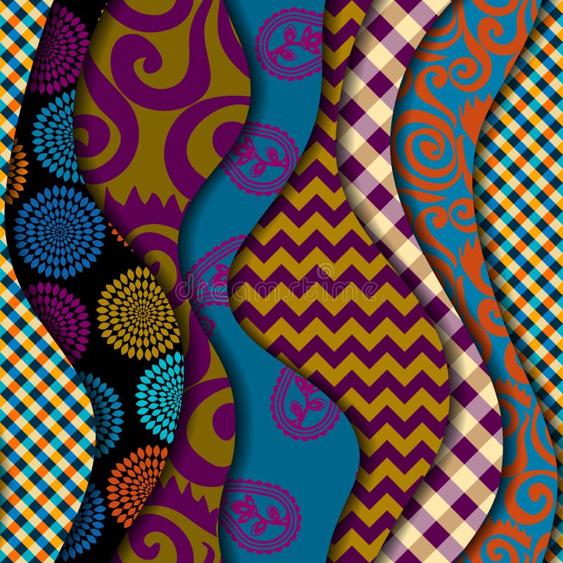 Paper Cut Shapes Design. Seamless Vector Pattern Stock Vector ...