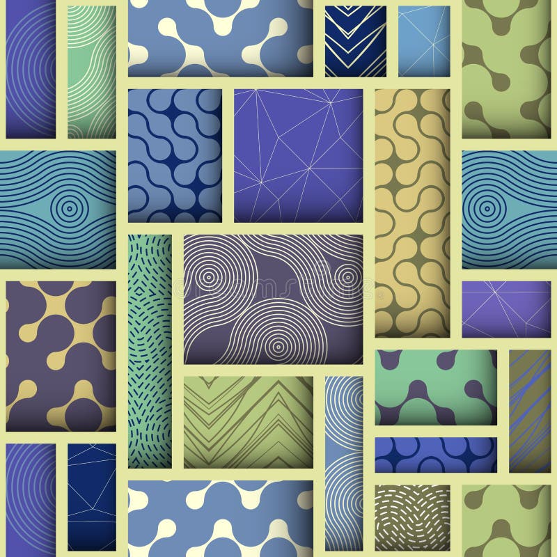 Paper Cut Shapes Design. Seamless Vector Pattern. Stock Vector ...