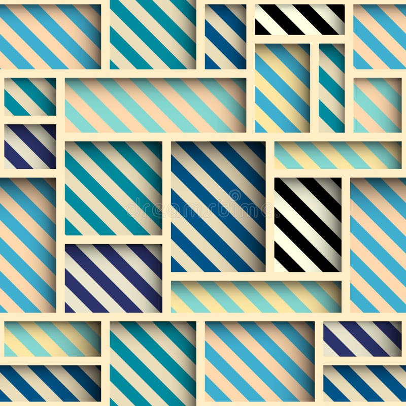 Paper Cut Shapes Design. Seamless Vector Pattern. Stock Vector ...