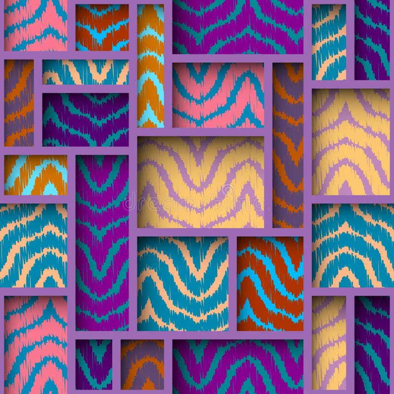 Paper Cut Shapes Design. Seamless Vector Pattern. Stock Vector ...