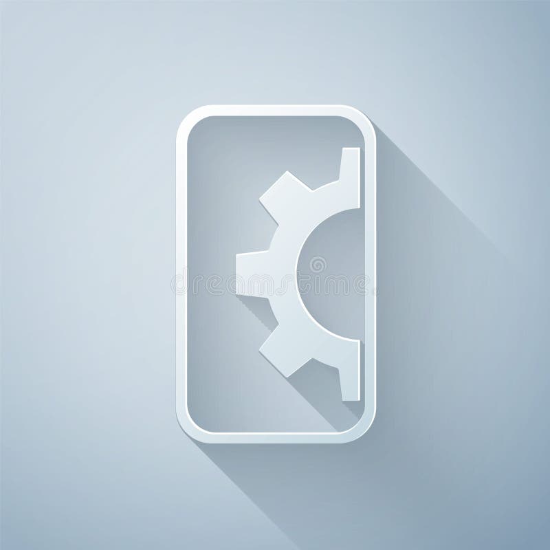 Paper Cut Software, Web Development, Programming Concept Icon Isolated on Grey Background ...