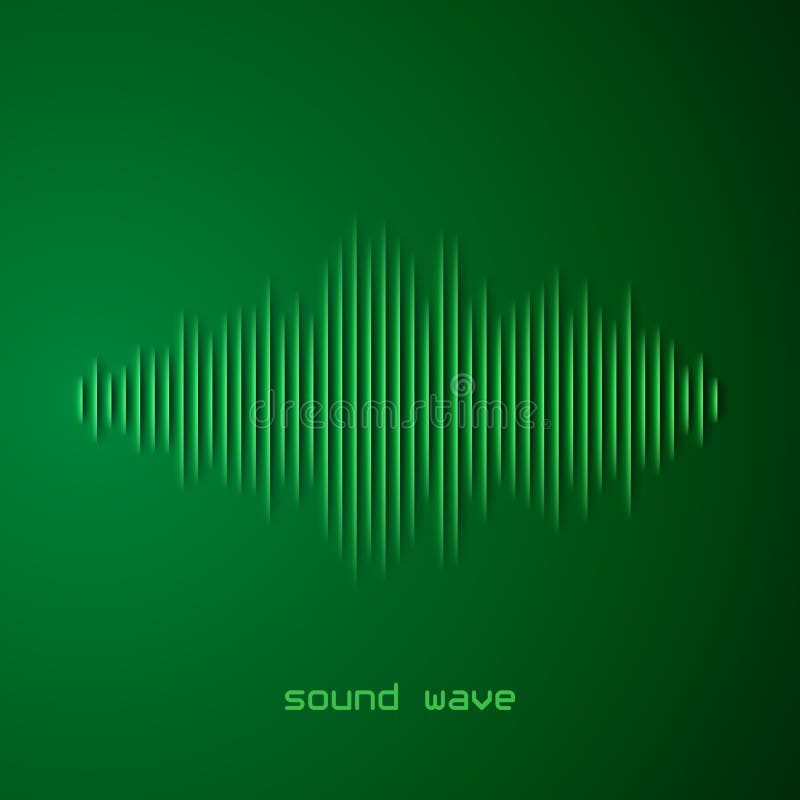 Paper Sound Waveform with Shadow Stock Vector - Illustration of sine ...