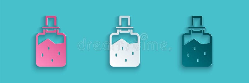 Paper Cut Spa Salt Icon Isolated on Blue Background. Paper Art Style ...