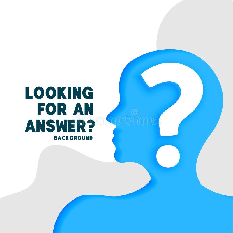 Paper Cut Style Question Mark Concept Template for Social Talk or ...