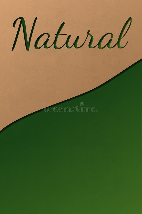 Paper Cut Template Craft Ang Green Background with Word Natural Stock ...
