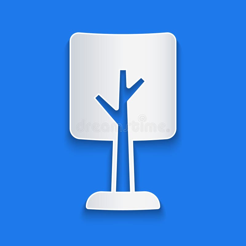 Paper Cut Tree Icon Isolated on Blue Background. Forest Symbol. Paper ...