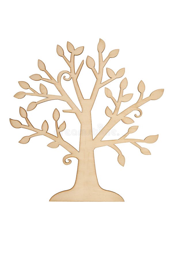 Paper Cut of Tree Model, Isolated on a White. Stock Image - Image of ...