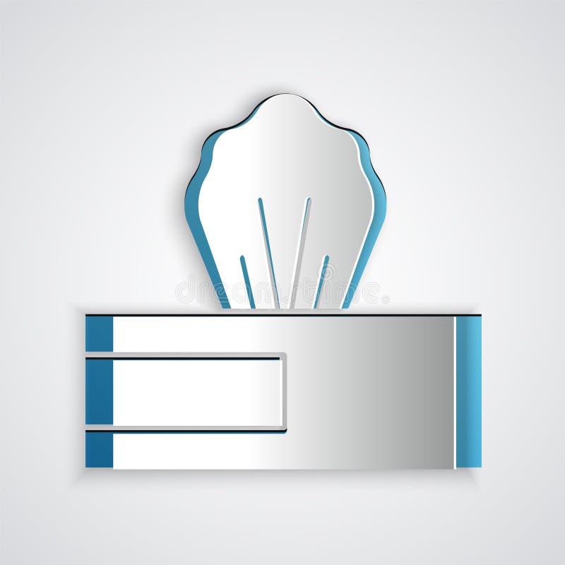 Paper Cut Wet Wipe Pack Icon Isolated on Grey Background. Paper Art ...