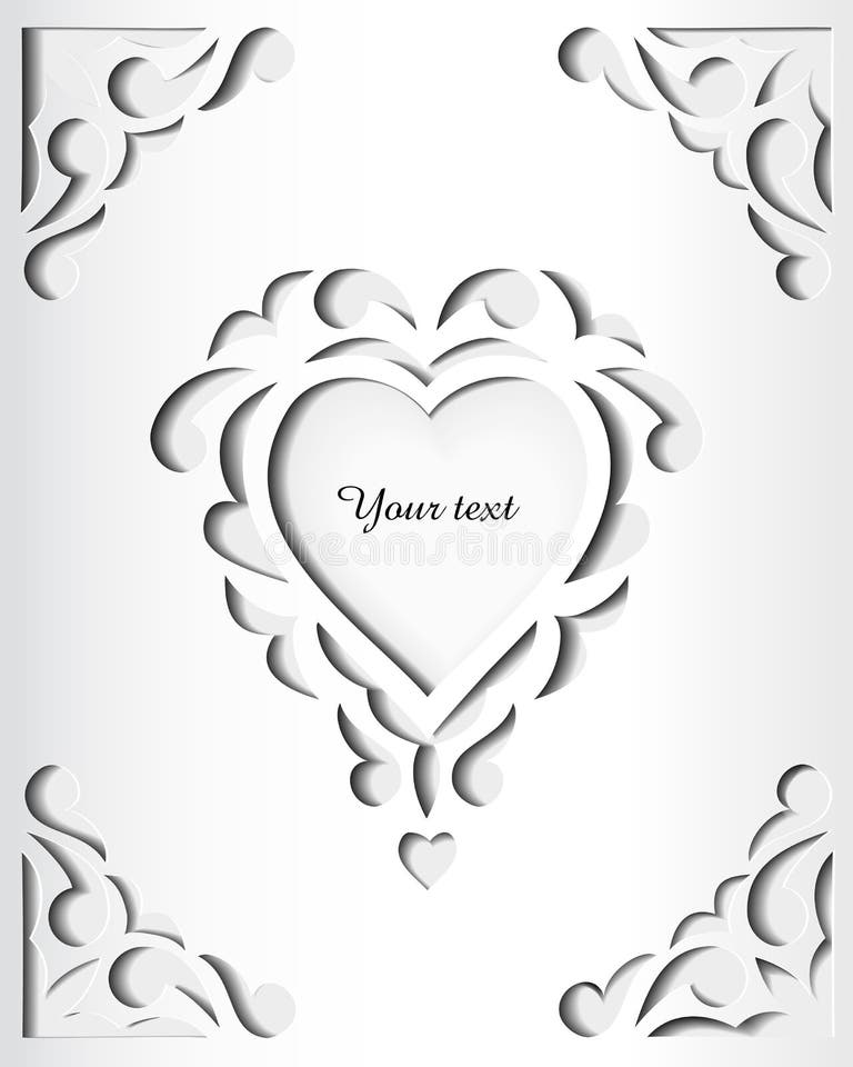 Paper Cutout Card Template Frame Design Stock Illustrations – 13,475 ...