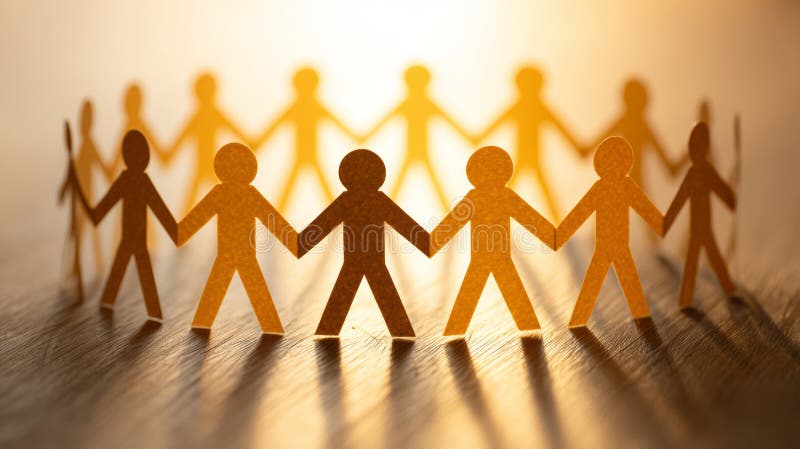 Paper Cutout Group Unity Teamwork Community Support Together Friendship ...