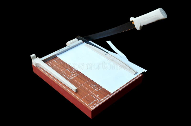 Paper Cutter cutting paper stock image. Image of cutter - 67210641