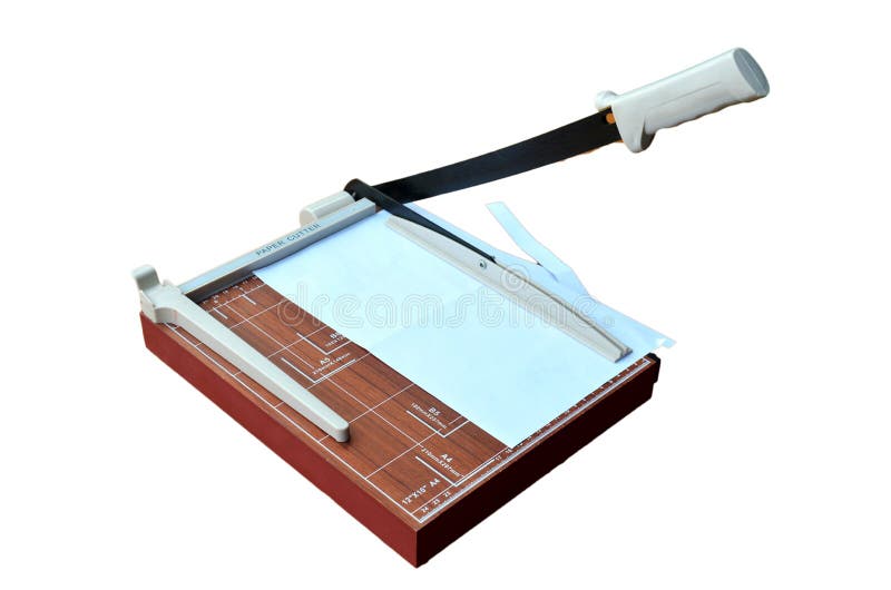Paper Cutter cutting paper stock photo. Image of hand - 67210828