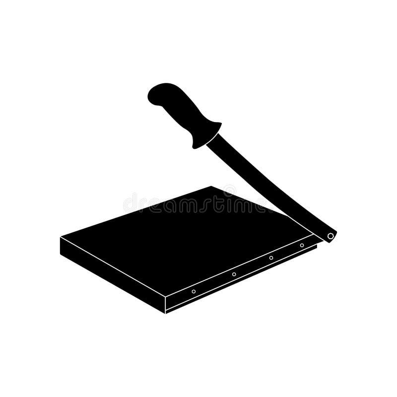 Paper cutting icon design stock vector. Illustration of tool - 320448562