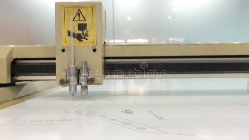 Paper Cutting Process, Close-up, Big Industrial Cutter for Cutting ...