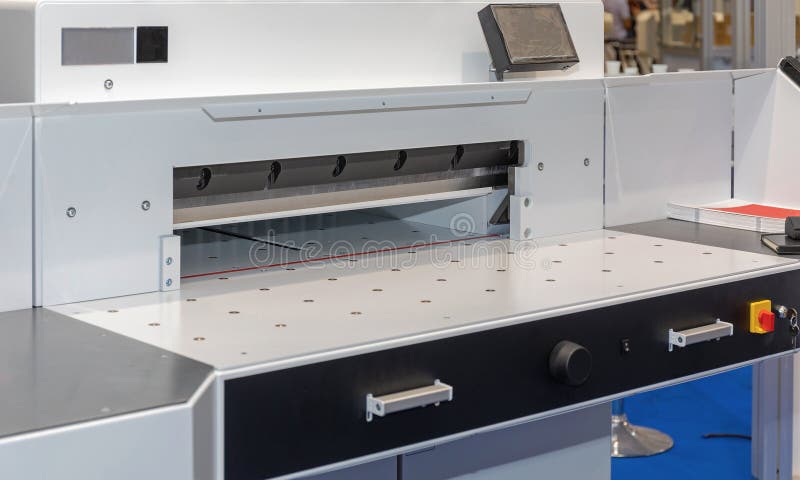 Paper Cutting Machine stock image. Image of printing - 201486961