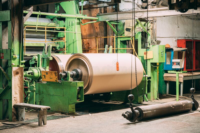 Paper Cutting Machine at Paper Mill Editorial Photo - Image of ...