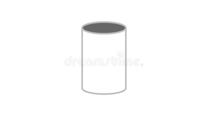 Paper Cylinder. Vector Sleeve Image on White Background Stock ...