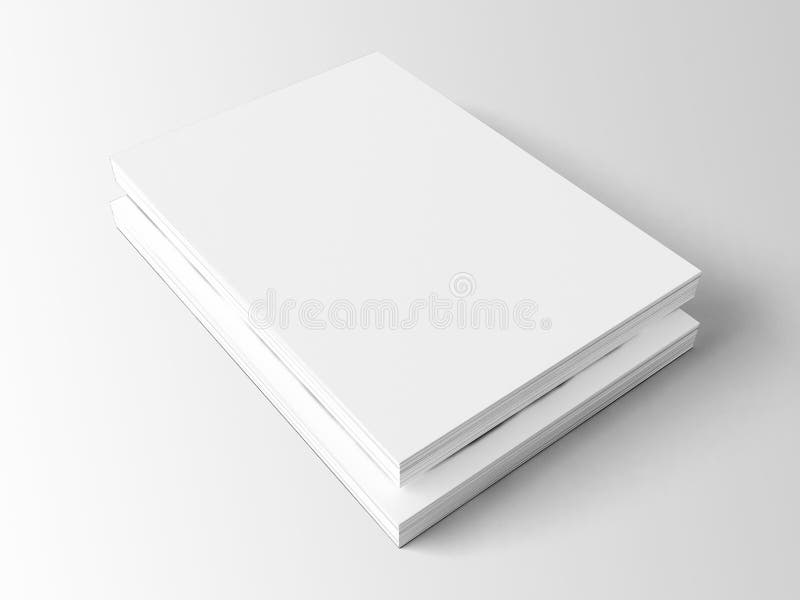 A4 Paper 3D Rendering stock illustration. Illustration of empty - 273582187