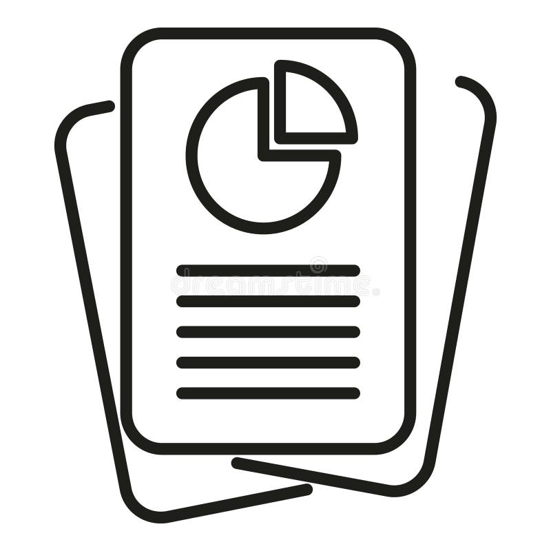 Paper Data Icon Outline Vector. Business Document Stock Vector ...