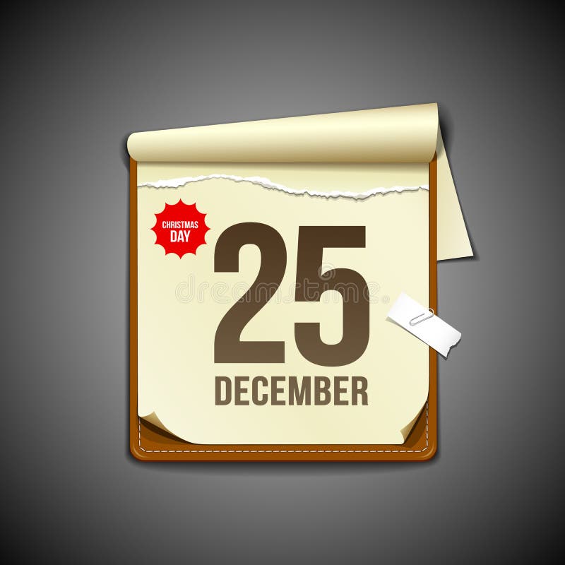 Paper December Calender Design Stock Vector - Illustration of cream ...