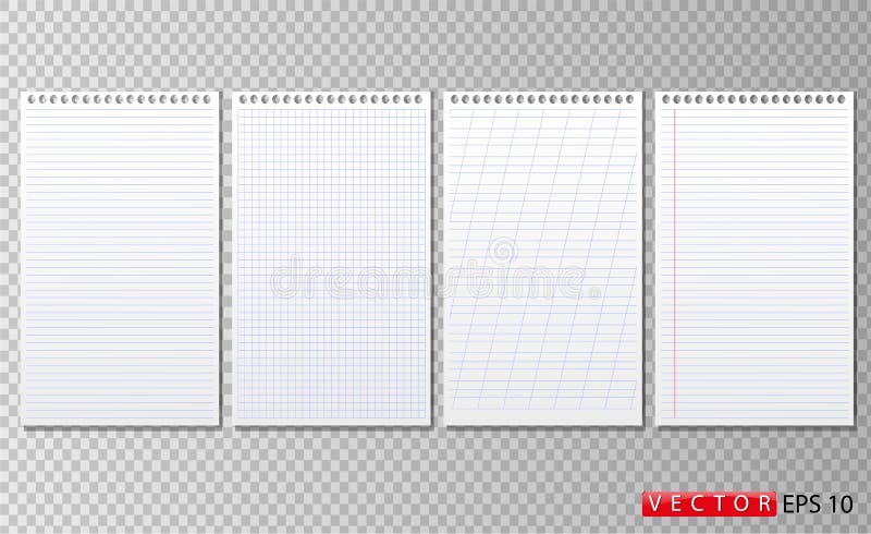 Paper of Different Formats, a Set of 4 Types of Papers. Vector Stock ...