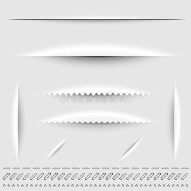 Paper dividers template. stock illustration. Illustration of border ...