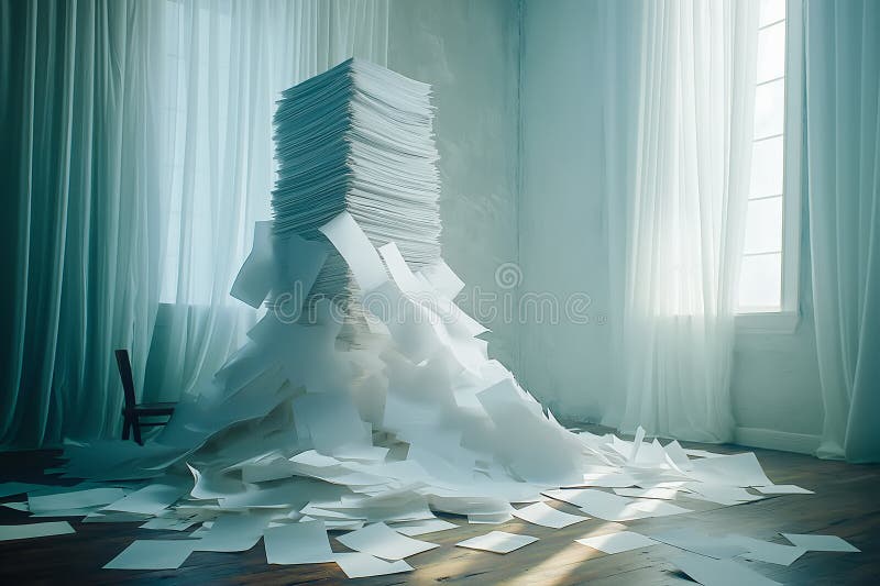 The Paper Document Art, Extremely Minimalistic Stock Image - Image of ...
