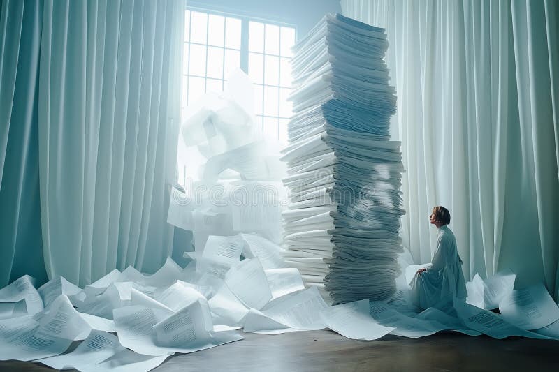 The Paper Document Art, Extremely Minimalistic Stock Photo - Image of ...