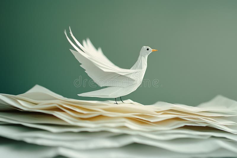 The Paper Document Art, Extremely Minimalistic Stock Photo - Image of ...