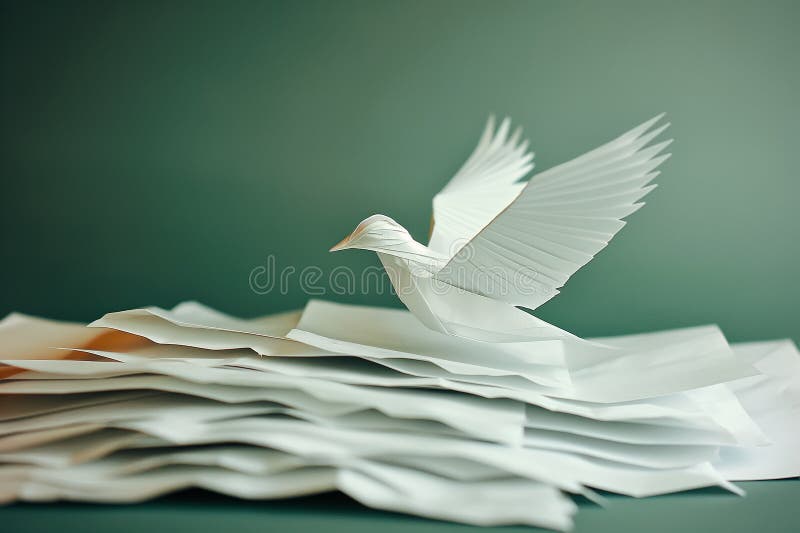 The Paper Document Art, Extremely Minimalistic Stock Photo - Image of ...