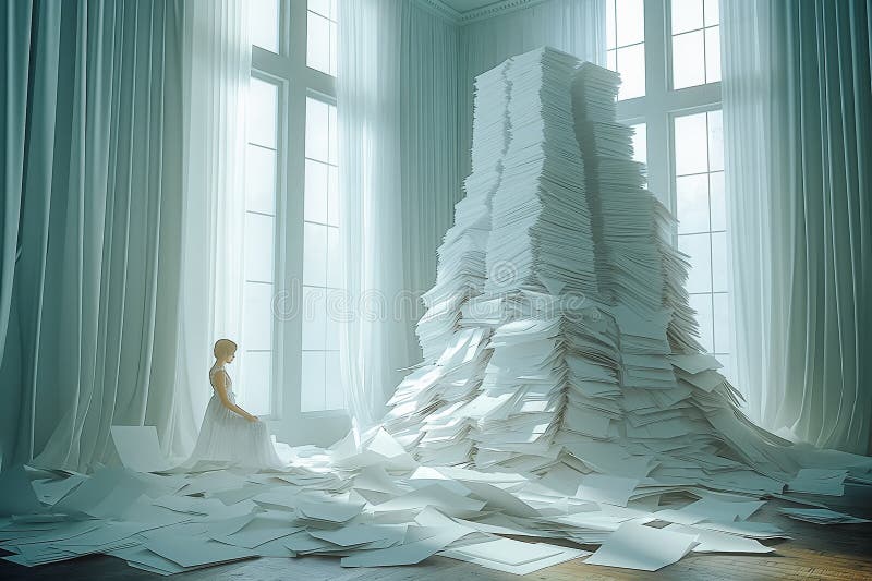 The Paper Document Art, Extremely Minimalistic Stock Illustration ...