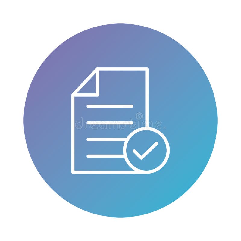 Paper Document with Check Symbol Degraded Style Stock Vector ...